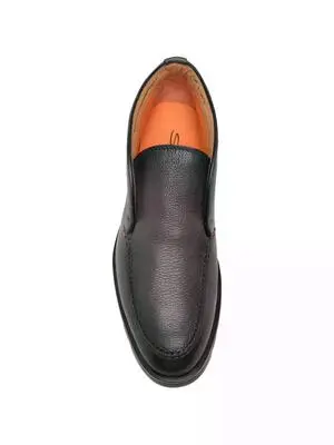 Santoni Round-toe Leather Loafers