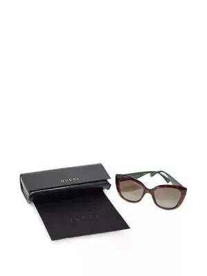 Gucci Tortoise-effect Butterfly Sunglasses
