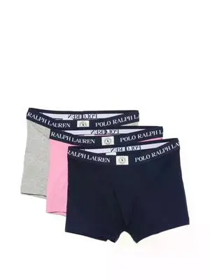 Polo Ralph Lauren Logo-waistband Boxer Briefs Set Of Three - Grey