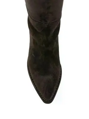 DEL CARLO Pointed Toe Suede Knee-high Boots