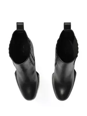 Burberry Leather Sculptural Heel Ankle Boots
