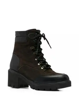 SERGIO MORETTI FIRENZE Lace-up Panelled Ankle Boots
