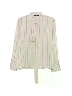 Seventy Pinstripe Pattern Pussy-bow Blouse
