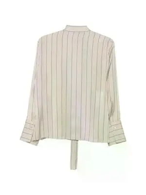 Seventy Pinstripe Pattern Pussy-bow Blouse