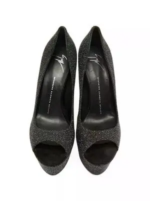 GIUSEPPE ZANOTTI Sharon Platform Pumps Glitter Finish