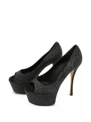 GIUSEPPE ZANOTTI Sharon Platform Pumps Glitter Finish