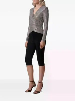 SELF-PORTRAIT Rhinestone Embellished Wrap Top