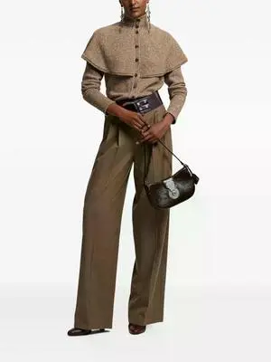 Ralph Lauren Clarice Pleated Wool Trousers
