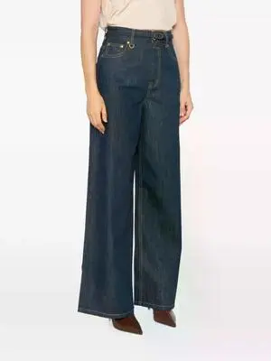 Zimmermann High-waisted Wide-leg Jeans With Contrast Topstitching
