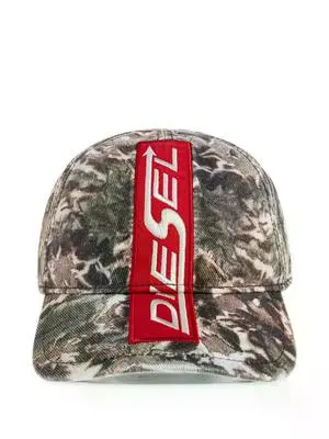 DIESEL® Logo-patch Tie-dye Baseball Cap - Brown