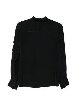 Seventy Ruffle-trim Pussy-bow Blouse - Black