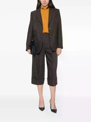 Elisabetta Franchi Pinstripe-pattern Notched-lapel Blazer