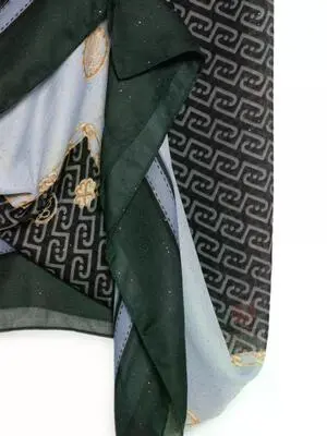 Liu Jo Monogram-print Chain-link Scarf - Green