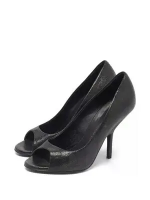 GIUSEPPE ZANOTTI Crackled Peep-toe Pumps
