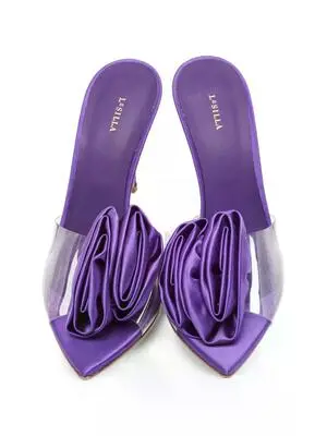LE SILLA Kamala Ruffled Stiletto Sandals - Purple