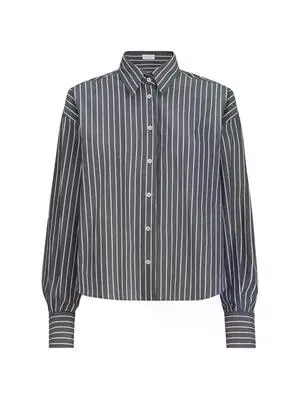 Brunello Cucinelli Striped Cotton Poplin Shirt