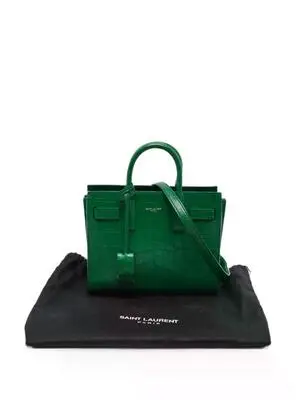 Saint Laurent Nano Sac De Jour Crocodile-embossed Tote Bag