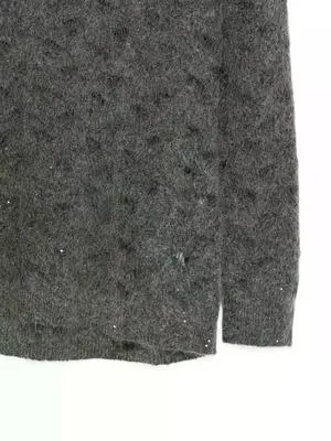 Seventy Sequin-embellished Open-knit Sweater