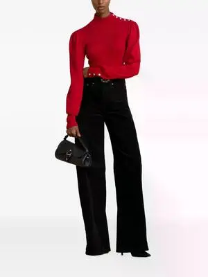 Ralph Lauren Button-trim Ribbed-knit Sweater