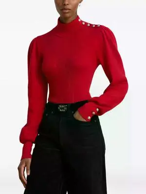 Ralph Lauren Button-trim Ribbed-knit Sweater