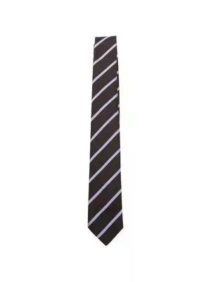 THE FRANKIE SHOP Diagonal-stripe Tie - Brown
