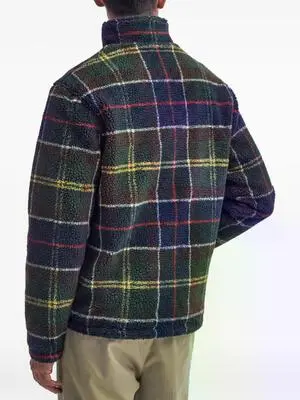 Barbour Tartan Sherpa-fleece Cardigan - Blue