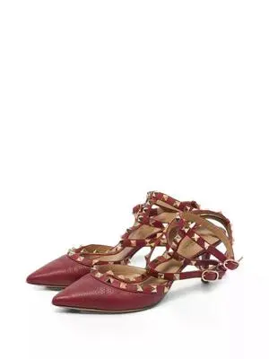 Valentino Garavani Rockstud Pointed-toe Pumps - Red