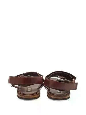 Miu Miu Leather Ankle Strap Sandals