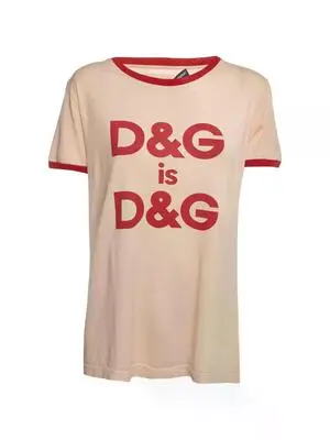 Dolce & Gabbana Peach Logo-graphic T-shirt