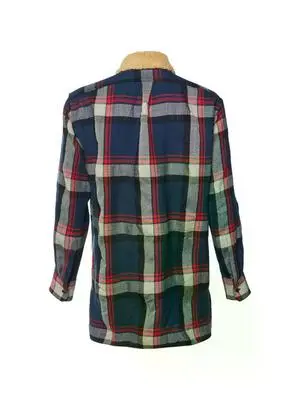 Gucci Plaid Shearling-collar Shirt