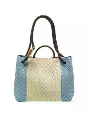 Bottega Veneta Andiamo Intrecciato Tote Bag - Neutrals