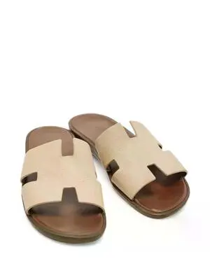 Hermès Izmir H-cut Slide Sandals - Neutrals