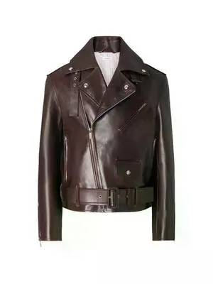 Thom Browne Belted Leather Biker Jacket