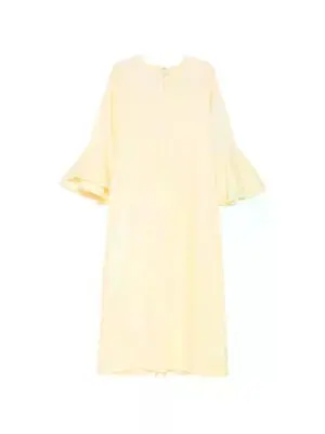 BAMBAH Linen Ruffled Dress