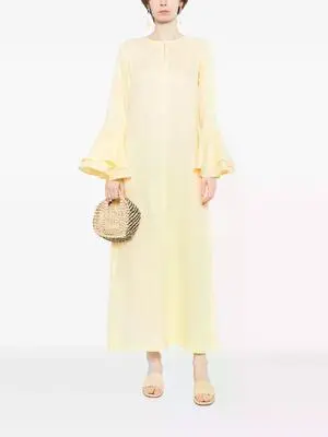 BAMBAH Tiered Ruffled Linen Maxi Dress