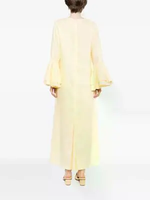 BAMBAH Tiered Ruffled Linen Maxi Dress