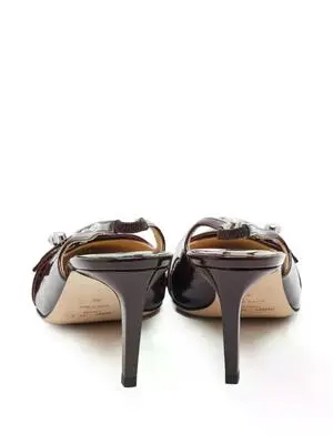 JIMMY CHOO Crystal-embellished Patent Leather Slingback Pumps
