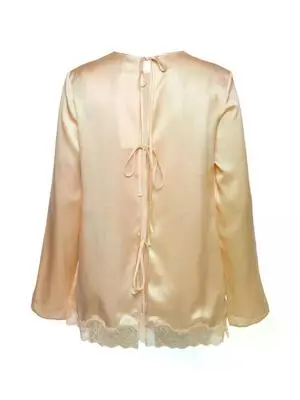 Magda Butrym Lace-trimmed Open-back Blouse