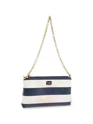 Dolce & Gabbana Striped Calf Leather Pouch