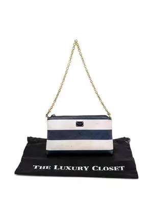 Dolce & Gabbana Striped Calf Leather Pouch