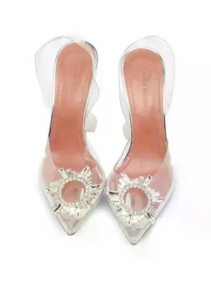 Amina Muaddi Begum Crystal-embellished Slingback Pumps