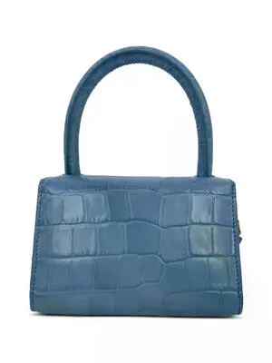 By Far Crocodile-embossed Top Handle Bag - Blue
