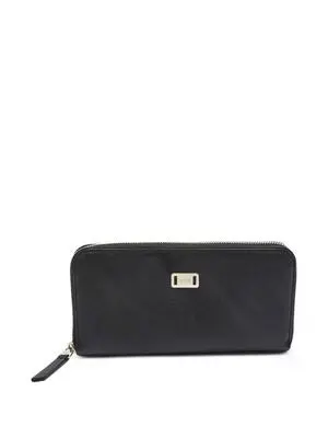 TOD'S Zip-around Logo-plaque Wallet - Black