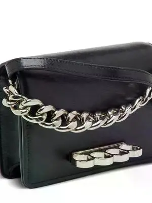 Alexander McQueen Four Ring Leather Shoulder Bag