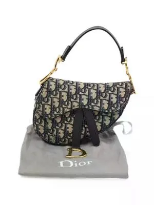 Dior 2018 Mini Saddle Oblique Shoulder Bag - Blue