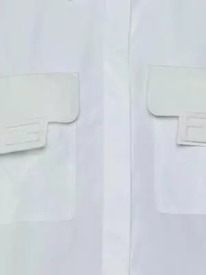 Fendi Cropped Shirt With Drawstring Cuffs