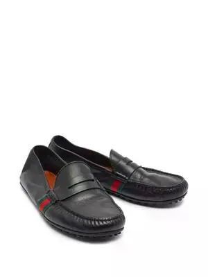 Gucci Web Stripe Detail Loafers