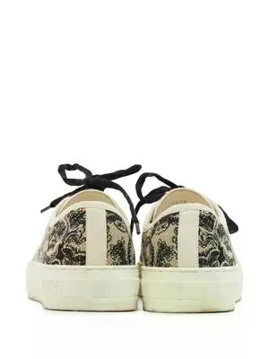 Dior Embroidered Low Top Sneakers - Neutrals