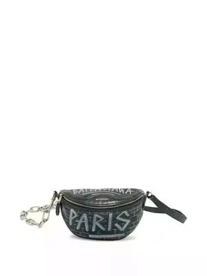 Balenciaga Graffiti Belt Bag - Black