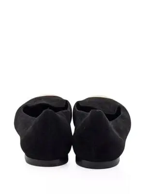 Saint Laurent Suede Cap Toe Ballet Flats